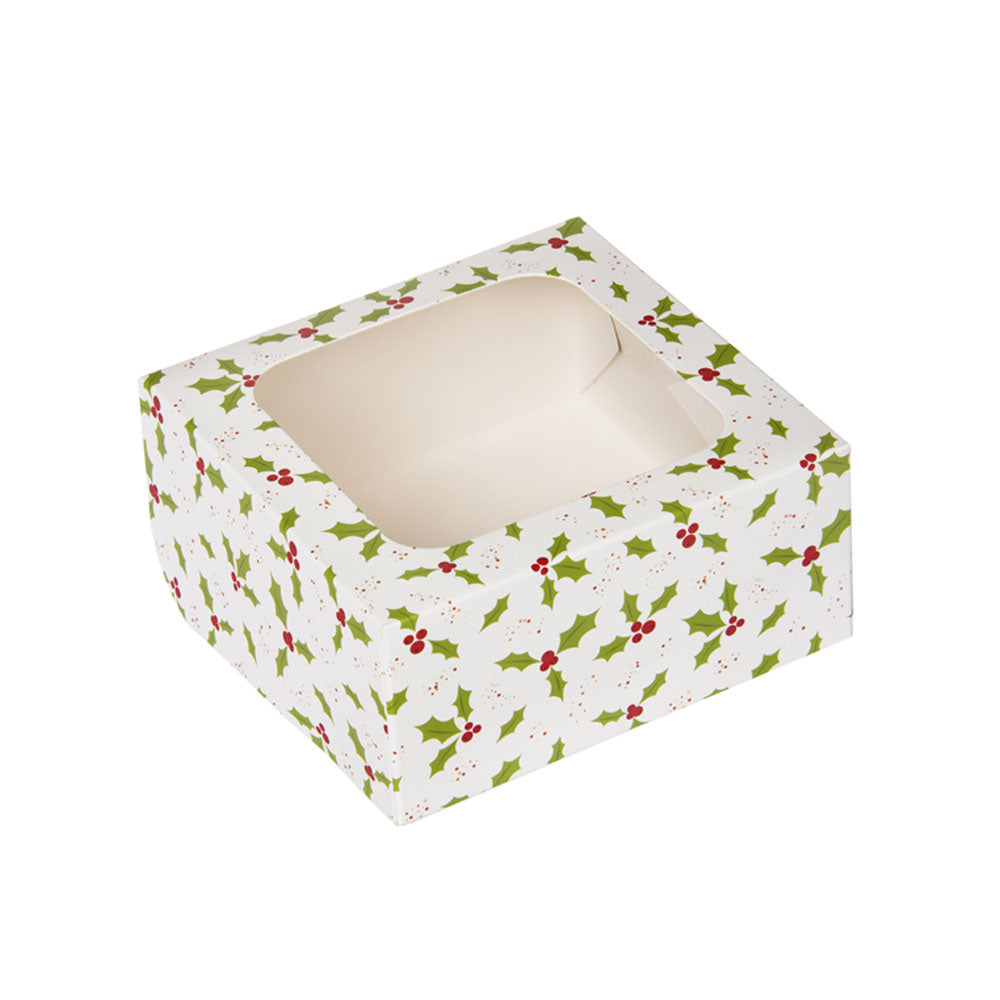 Holly Square Treat Boxes with Window – Anniversary House