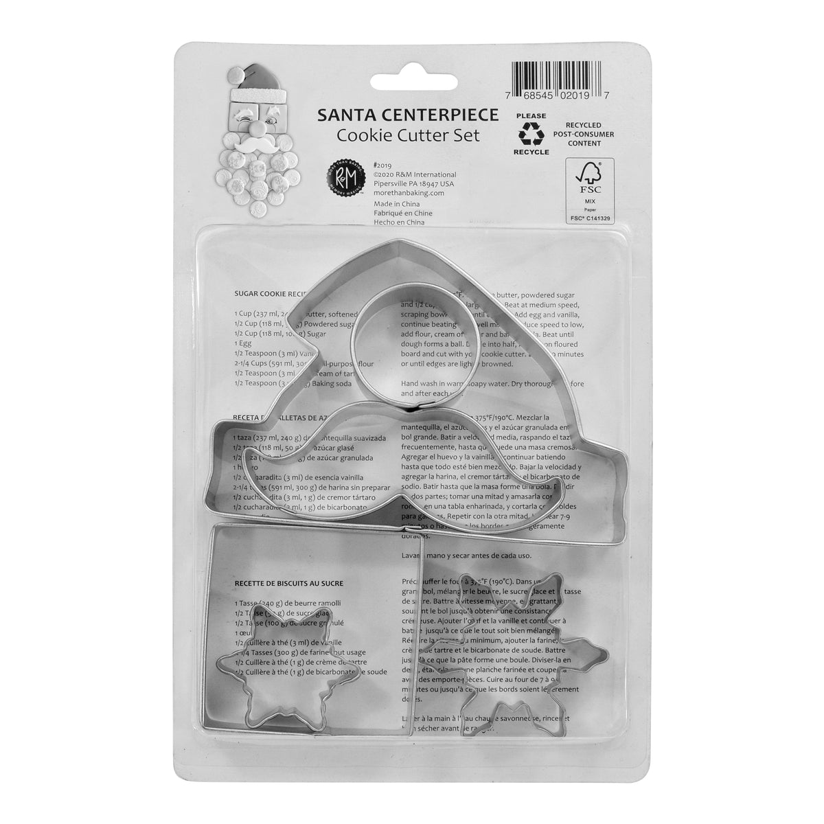 Santa Centrepiece Cookie Cutter Set Tin-Plated – Anniversary House