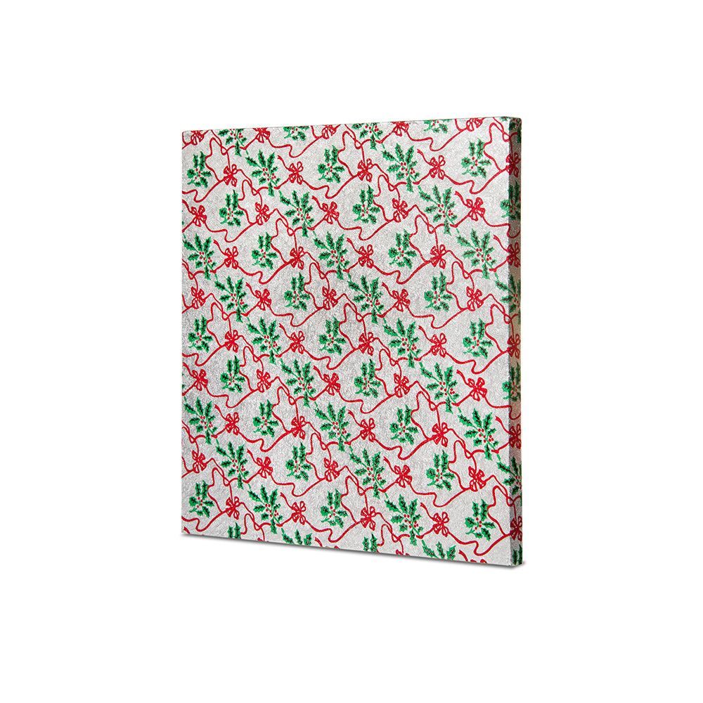 Unwrapped Holly Print Square Drums Assortment 10in – Anniversary House